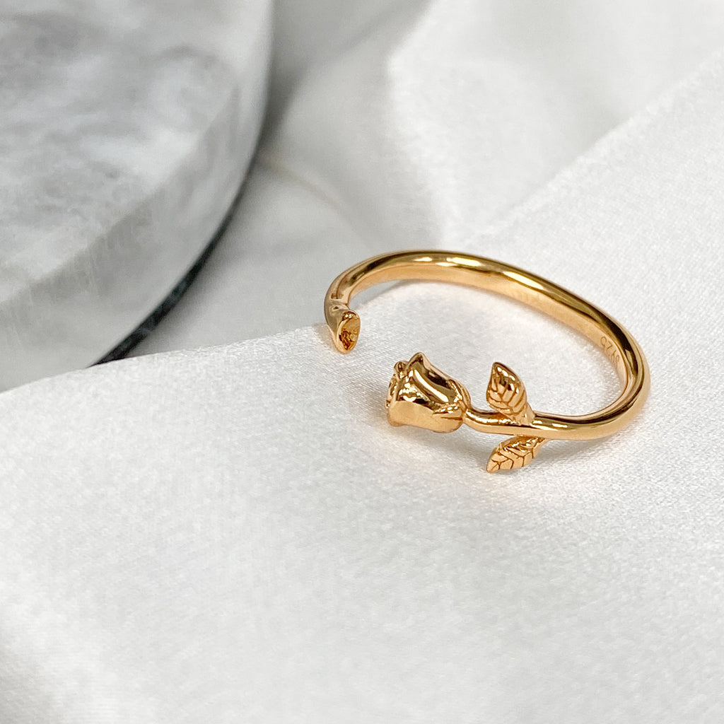 14k Gold Ring INFINITY Rose | A Rose to keep forever | Jewels by House ...