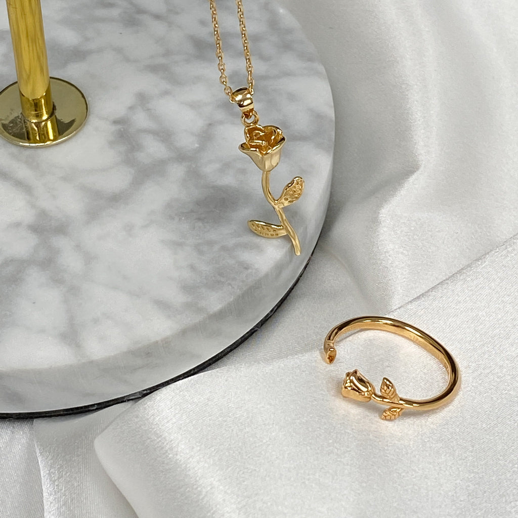 14k Gold Ring INFINITY Rose | A Rose to keep forever | Jewels by House ...