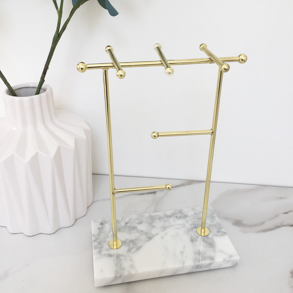 Marble & Gold Jewellery Stand | Jewellery Stand