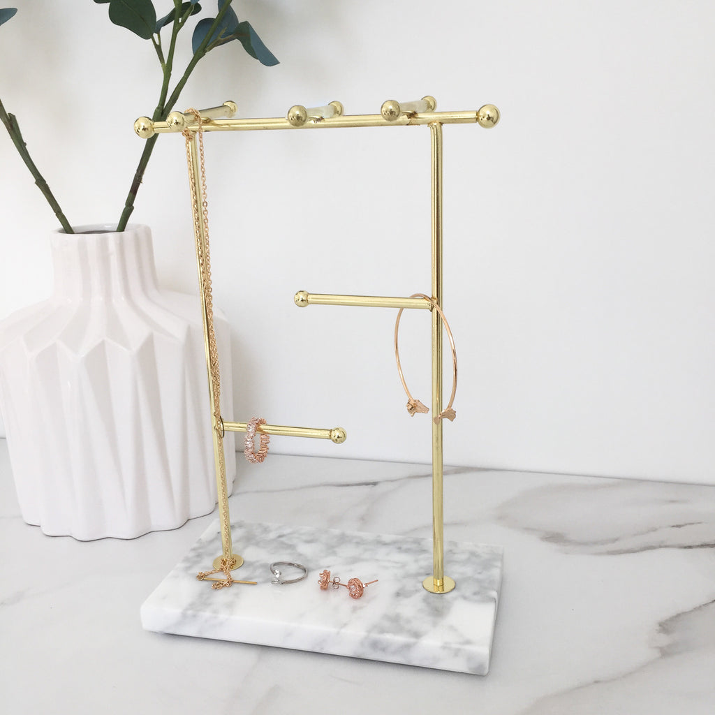 Marble & Gold Jewellery Stand | Jewellery Stand