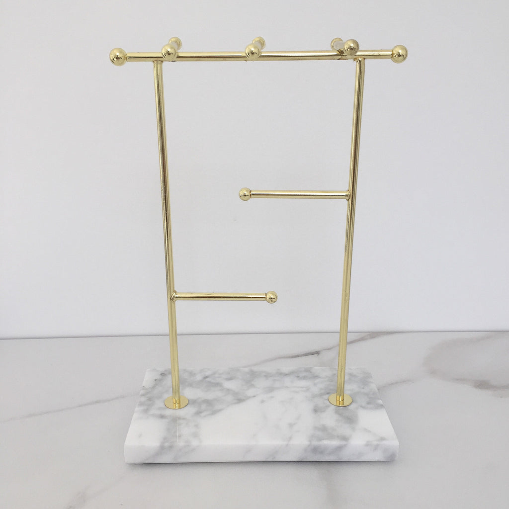 Marble & Gold Jewellery Stand | Jewellery Stand