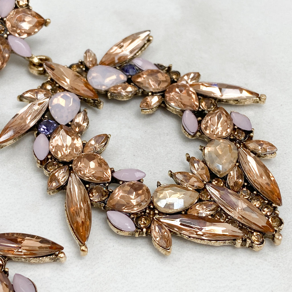 LUNA Large Pink Jewel Earrings | Women's Statement Earrings